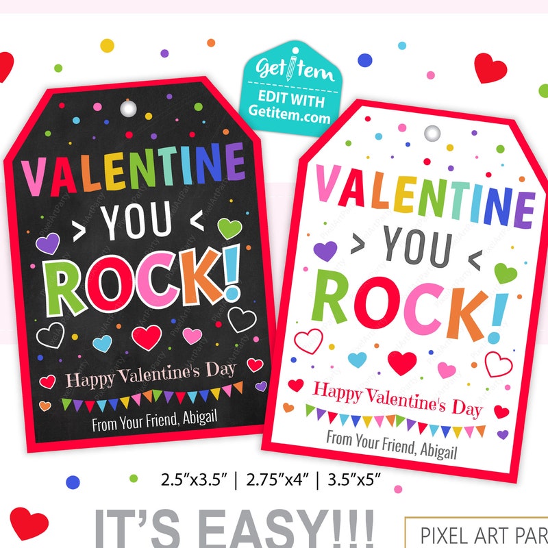 You Rock Valentine - Etsy