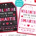 Editable Valentine Smartie Tags Valentine's Day Gift Tag - Etsy