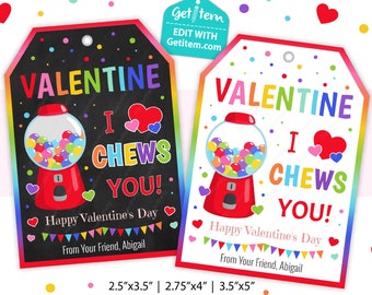 Bubble Valentine Tag | Etsy