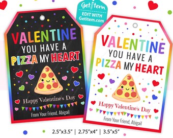 Printable Valentine's Day You Have a Pizza My Heart - Etsy