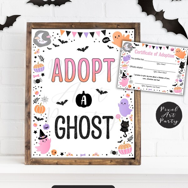 Adopt a Ghost Certificate - Etsy