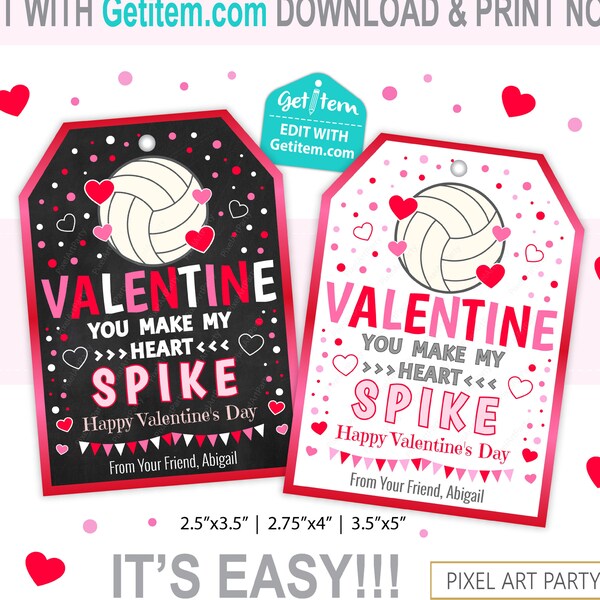 Volleyball Valentine - Etsy