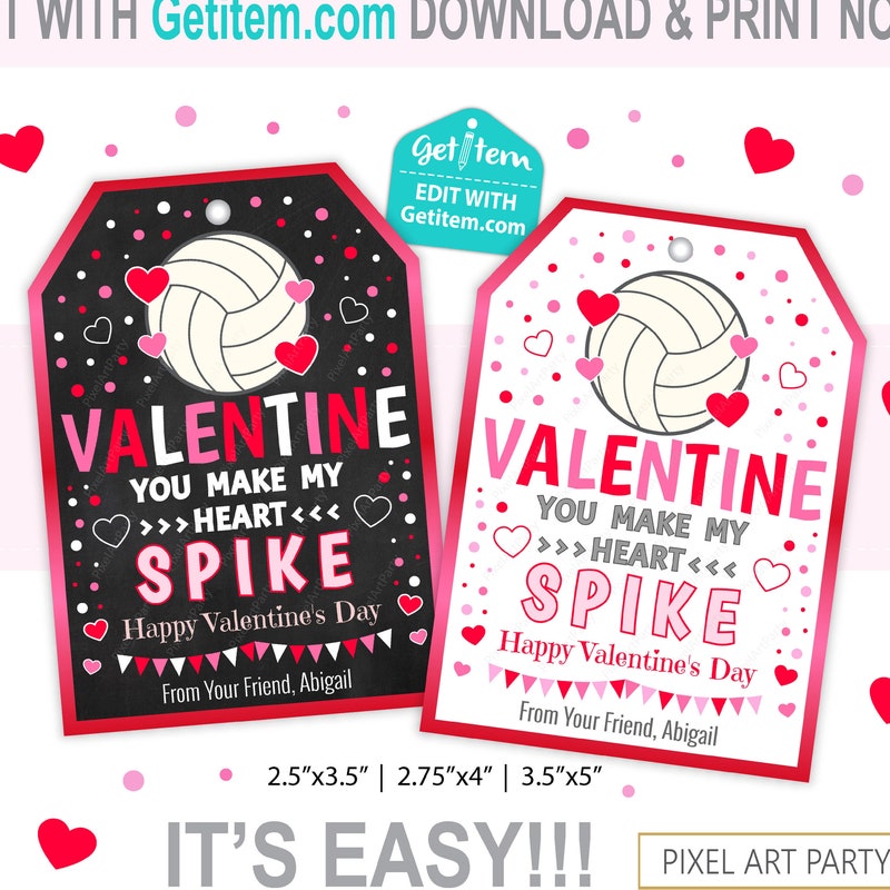 Volleyball Valentine - Etsy