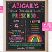 Editable First Day of Preschool Sign Rainbow First Day of - Etsy