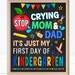 First Day of TK School 2024 Sign Rainbow Back to School Chalkboard Sign ...