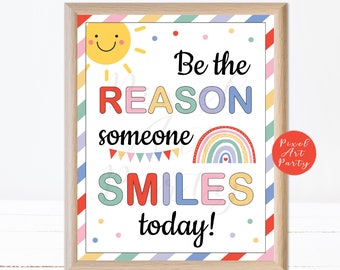 Be the Reason Someone Smiles Today, School Counselor Poster, Teen ...