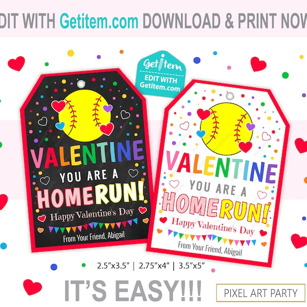 Softball Valentine Box - Etsy