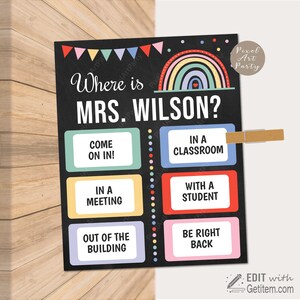 EDITABLE School Counselor Door Sign Where is the Counselor Psychology ...