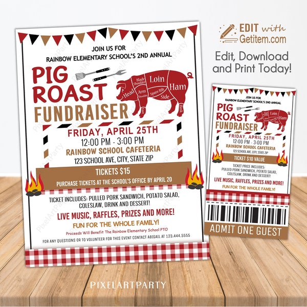 Pig Roast Invitation - Etsy