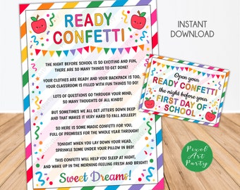 Ready Confetti - Night Before School - Instant Download - Etsy
