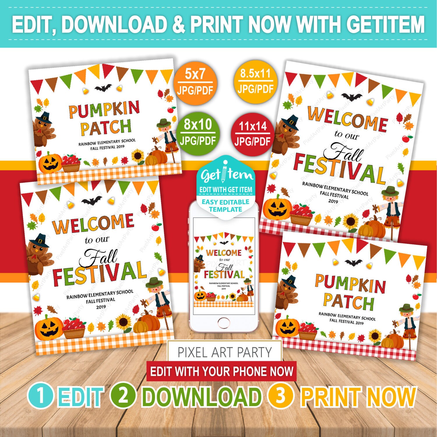 Fall Festival Signs, Fall Festival Decor, Fall Harvest Signs, School ...