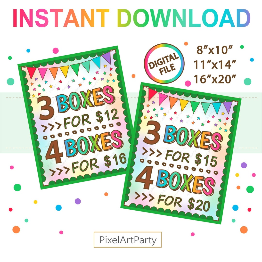 Cookie Price Sign, Cookie Booth Sign, Cookie Printable, Cookies for ...