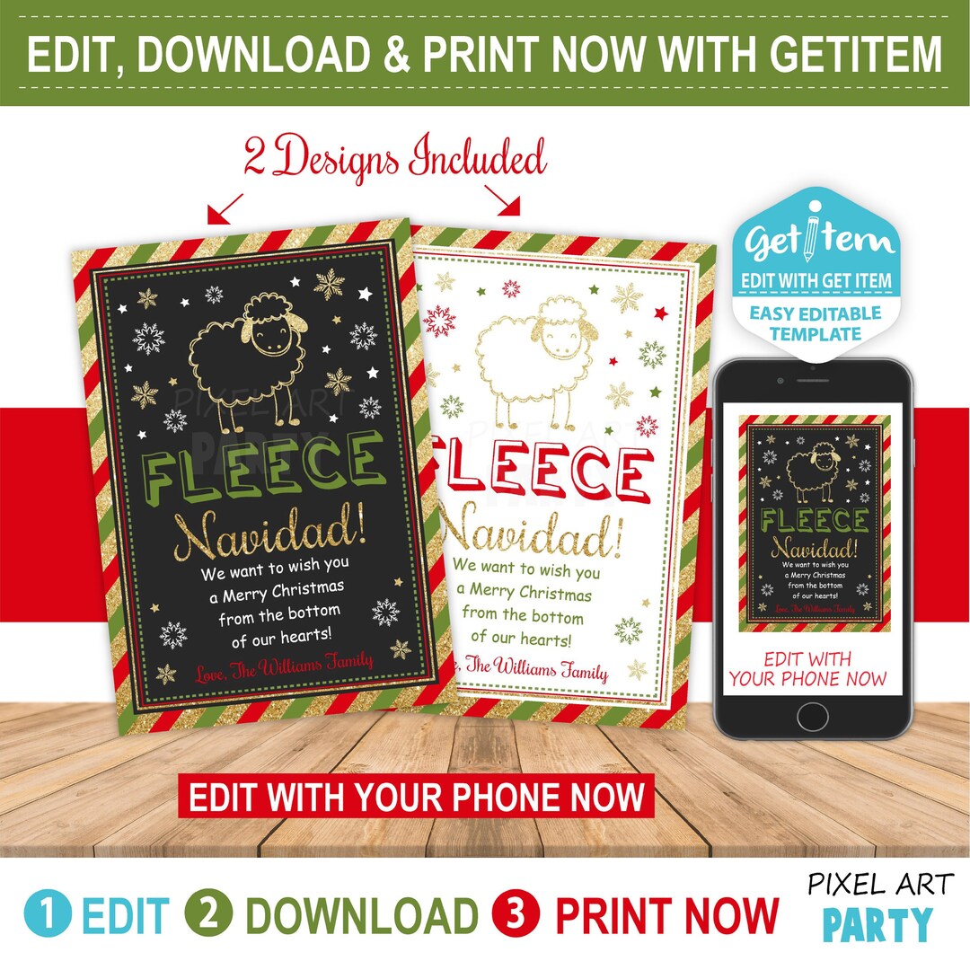 Fleece Navidad Gift Tags, Christmas Gift Tags, EDIT NOW, Id: 10499 - Etsy