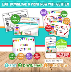 Book Fair Flyer, Scholastic Book Fair, Book Fair Bundle, School Poster ...