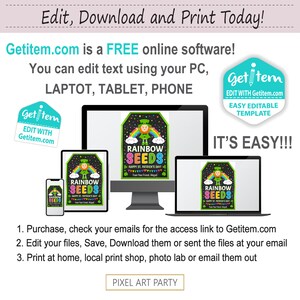 Editable St. Patrick's Day Tag, Rainbow Seeds Tags, Rainbow Tag ...