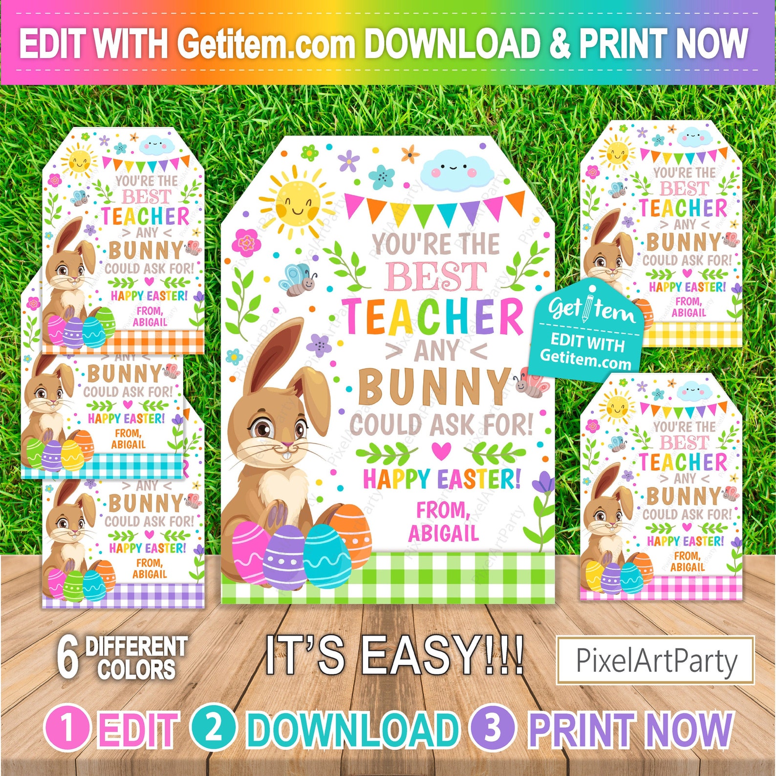 Editable Easter Teacher Gift Tags Teacher Gift Tags Easter | Etsy