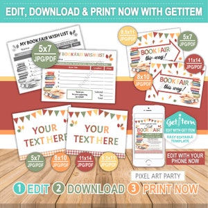 Fall Book Fair Flyer, Scholastic Book Fair, Fall Book Fair Bundle ...