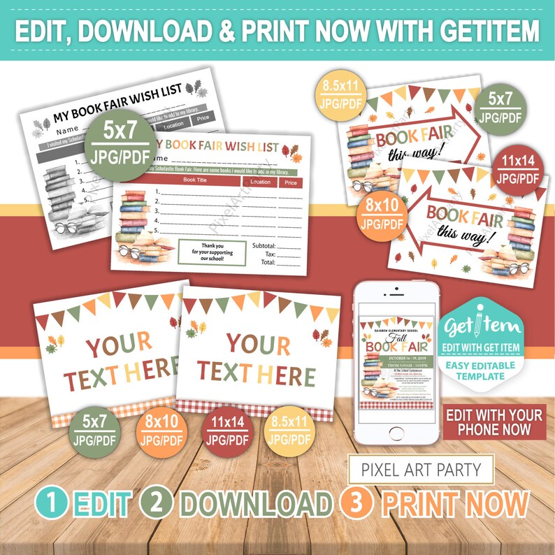 Fall Book Fair Flyer Scholastic Book Fair Fall Book Fair - Etsy