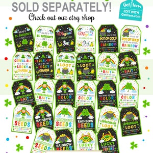 Editable St. Patrick's Day Tag, Leprechaun Bait Tag, Treat Bag, Teacher ...