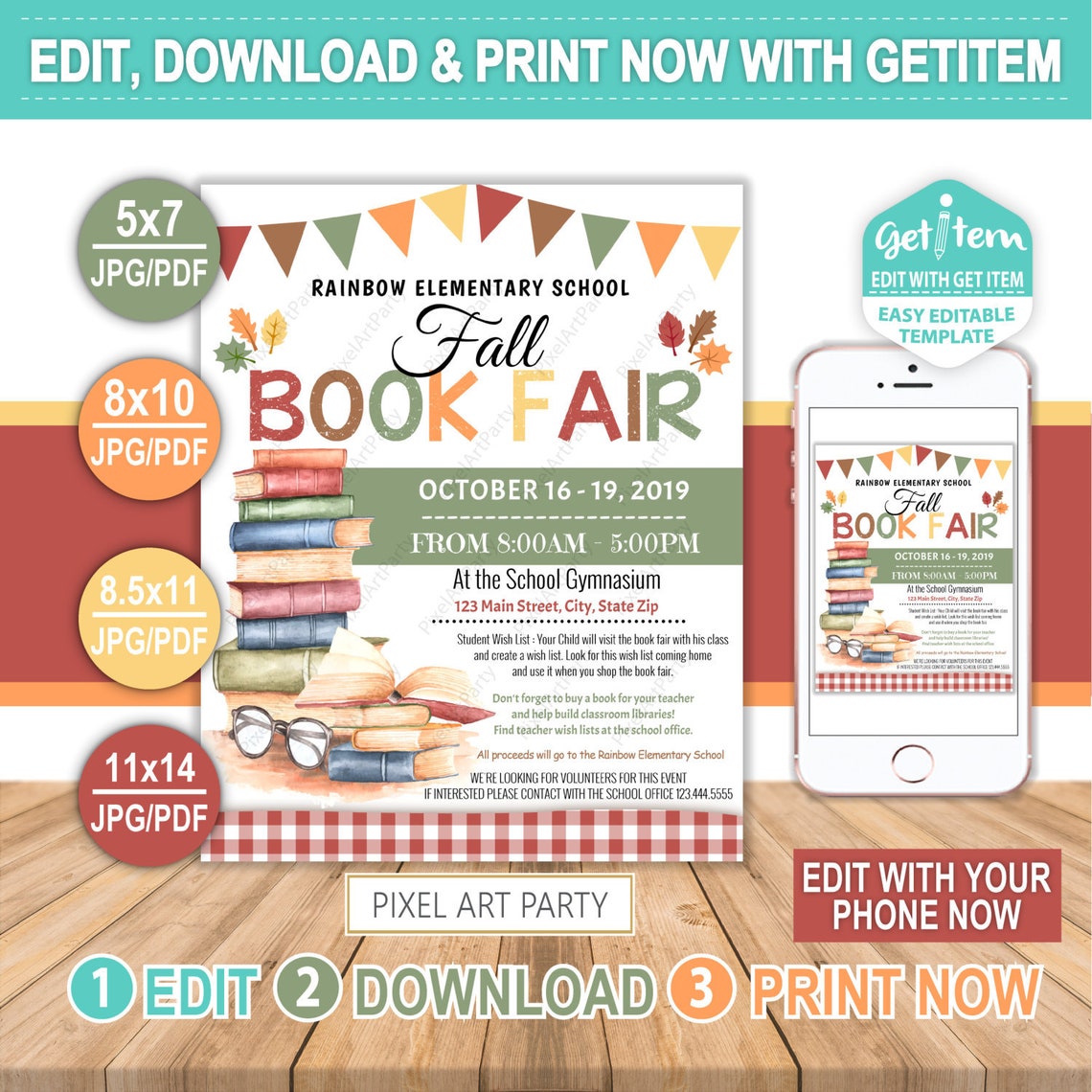 Fall Book Fair Flyer Scholastic Book Fair Fall Book Fair - Etsy