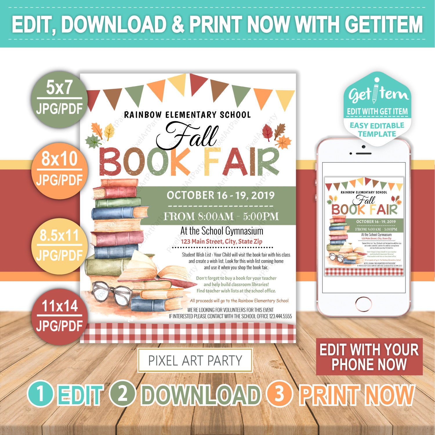 Fall Book Fair Flyer Scholastic Book Fair Fall Book Fair - Etsy