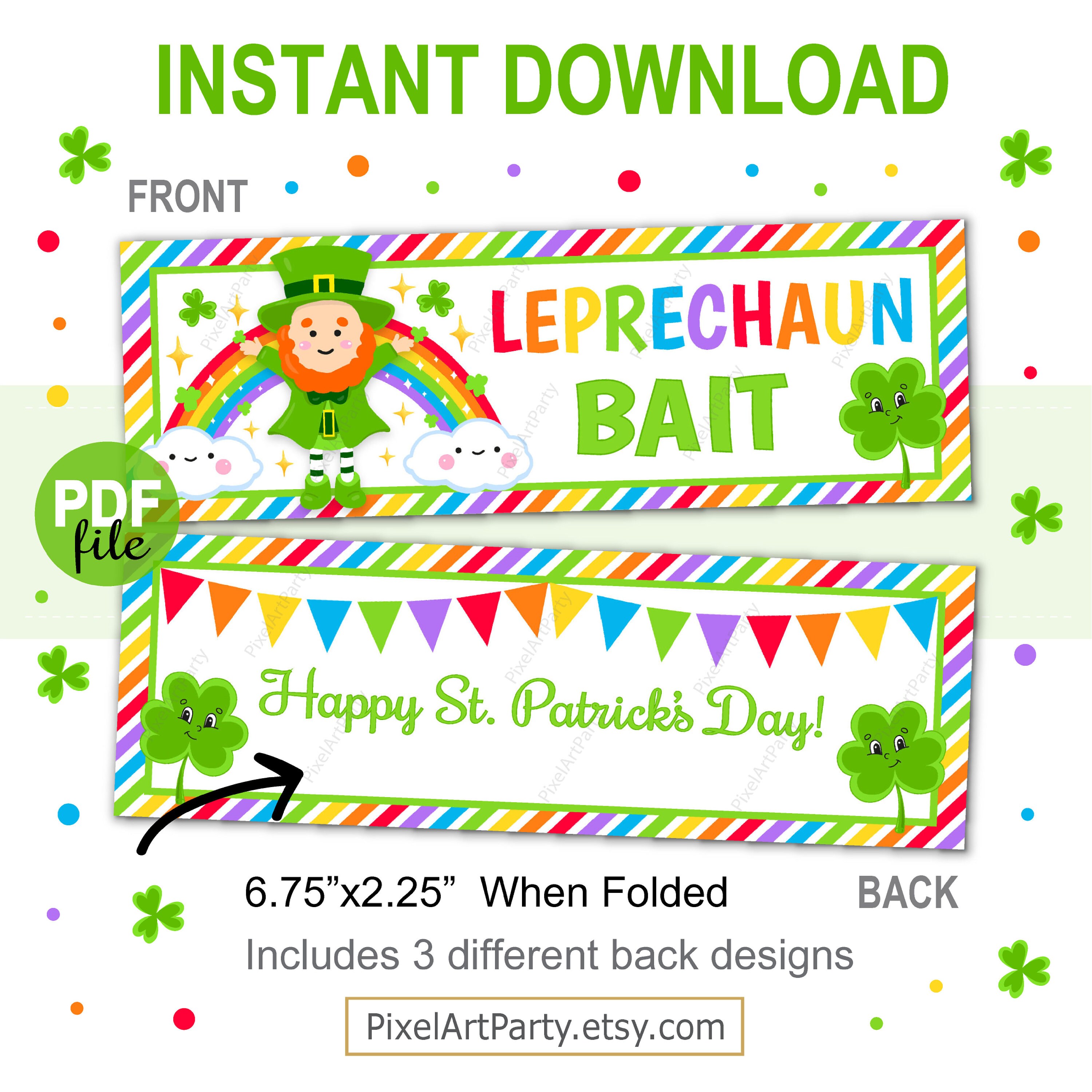 St. Patrick's Day Leprechaun Bait Treat Bag Topper - Etsy
