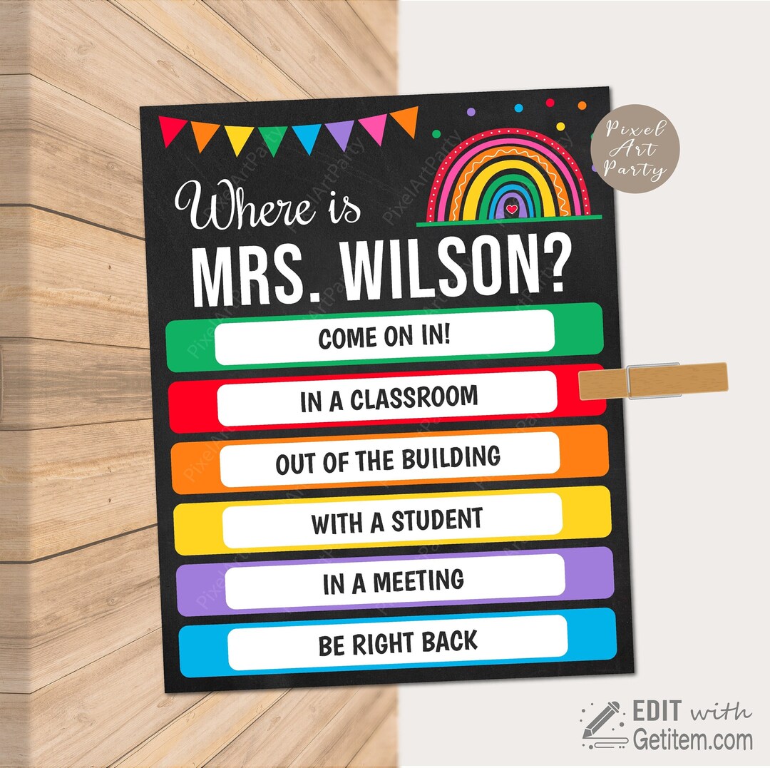 EDITABLE School Counselor Door Sign Where is the Counselor Psychology ...