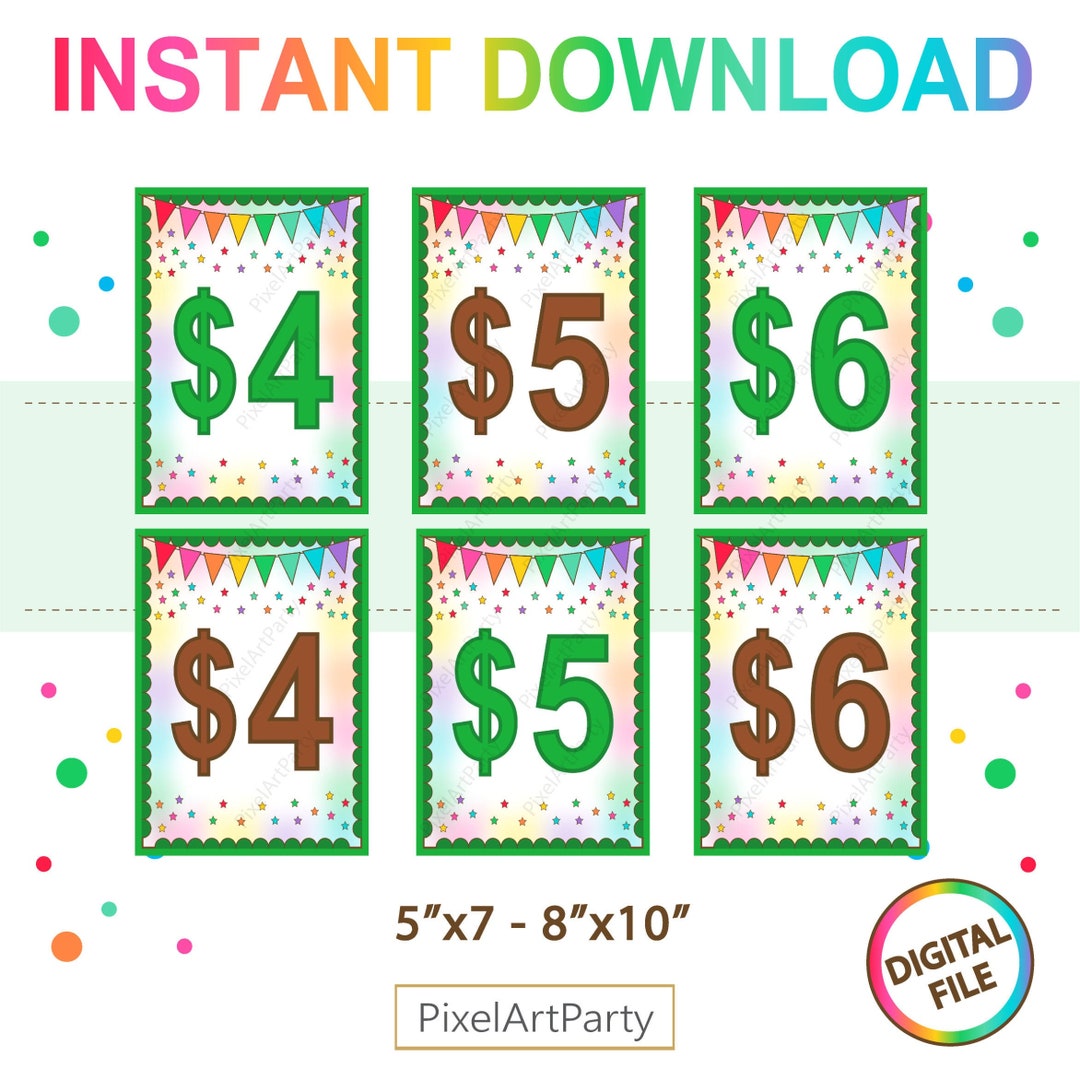 Cookie Price Sign, Cookie Booth Sign, Cookie Booth Printable, Cookies ...