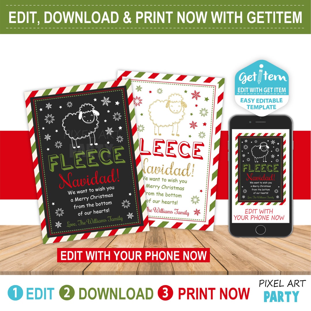 Fleece Navidad Gift Tags, Christmas Gift Tags, EDIT NOW, Id: 10468 - Etsy