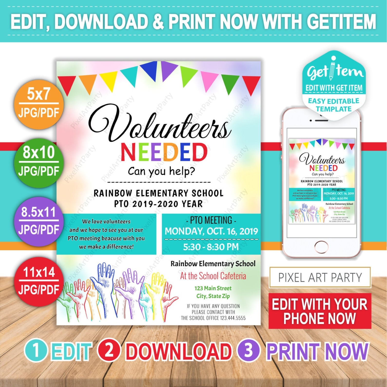 Volunteer Recruitment Flyer Volunteers Needed PTO Volunteers - Etsy