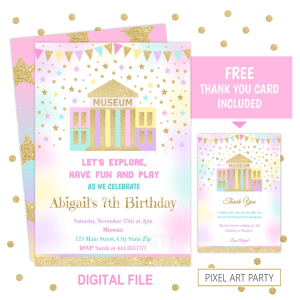 Night at the Museum Birthday Invitation - Etsy UK