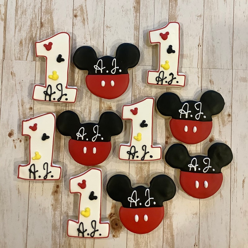 Mickey Mouse Cookies - Etsy