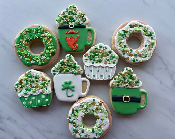 St. Patricks Day Cookie Box Set - Etsy