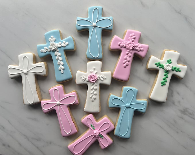 Cross Decorated Sugar Cookies - Etsy