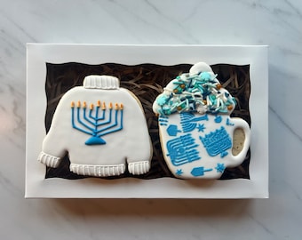 Menorah Star of David hanukkah Ginderbread Cookies - Etsy