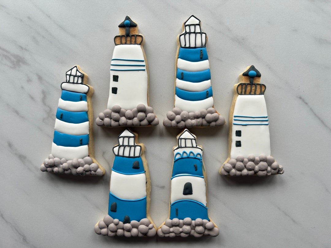 Lighthouse Cookies, Nautical Party Favors (12 Pieces) - Etsy