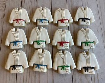 Karate Sugar Cookies Karate Cookies Karate Gifts Karate Birthday Karate ...