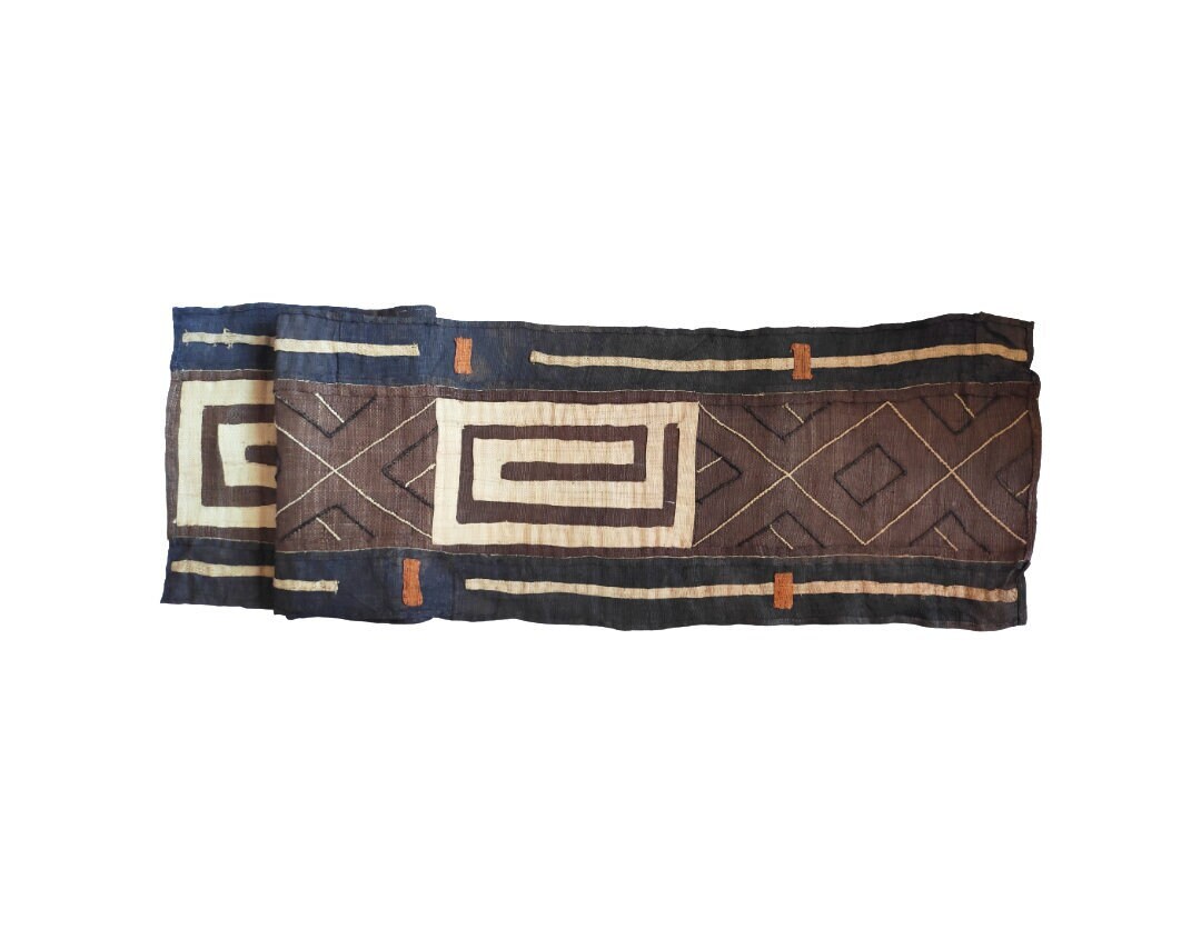 African Kuba Cloth Natural Woven Raffia Handmade Fabric - Etsy