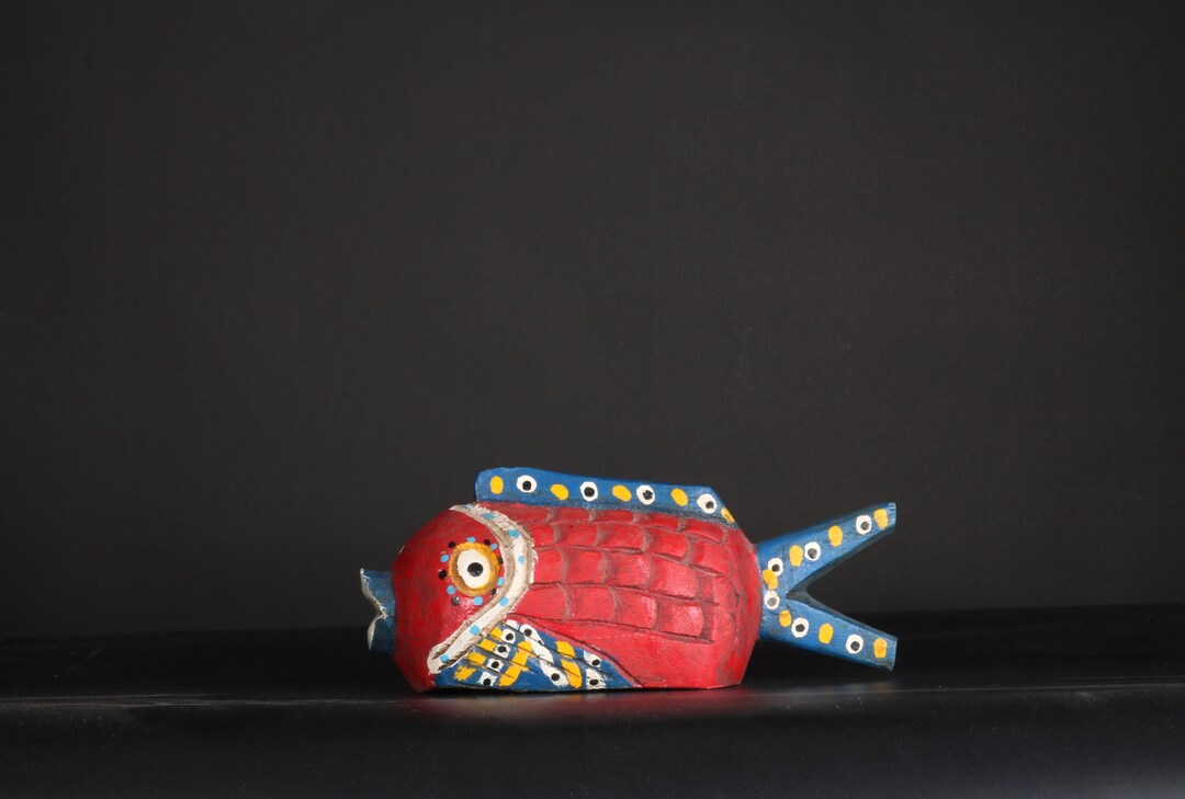 Bozo Puppet Fish African Art Bozo Puppet Painted Wood Fish From Mali - Etsy
