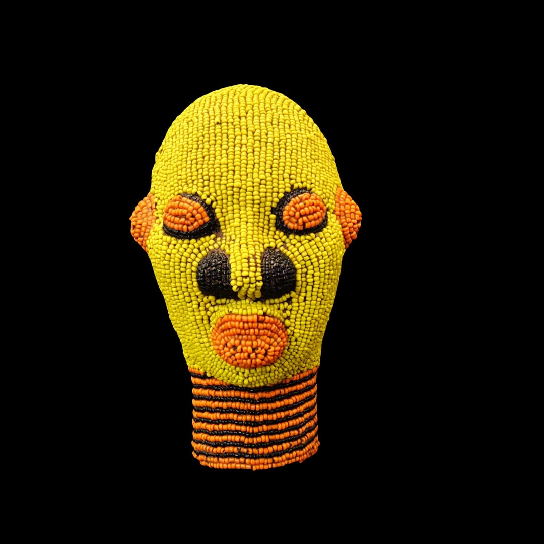 African Beaded Head – BAMILEKE – Cameroon [small] - Etsy