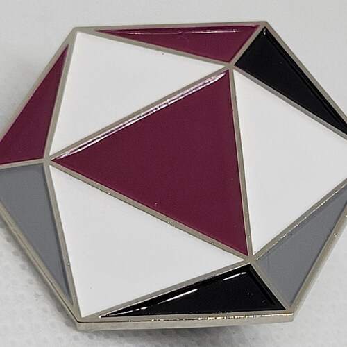 Gray Ace Demi Pride Noodle Enamel Pin in Demisexual Flag - Etsy