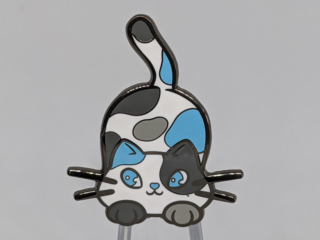 Demiboy Pride Cat Pin: Chibi Hard Enamel LGBTQ+ Jewelry - Etsy