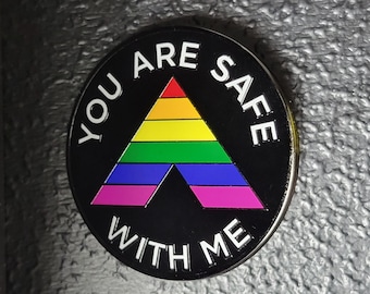 You Are Safe With Me // Enamel Pin // Pride - Etsy