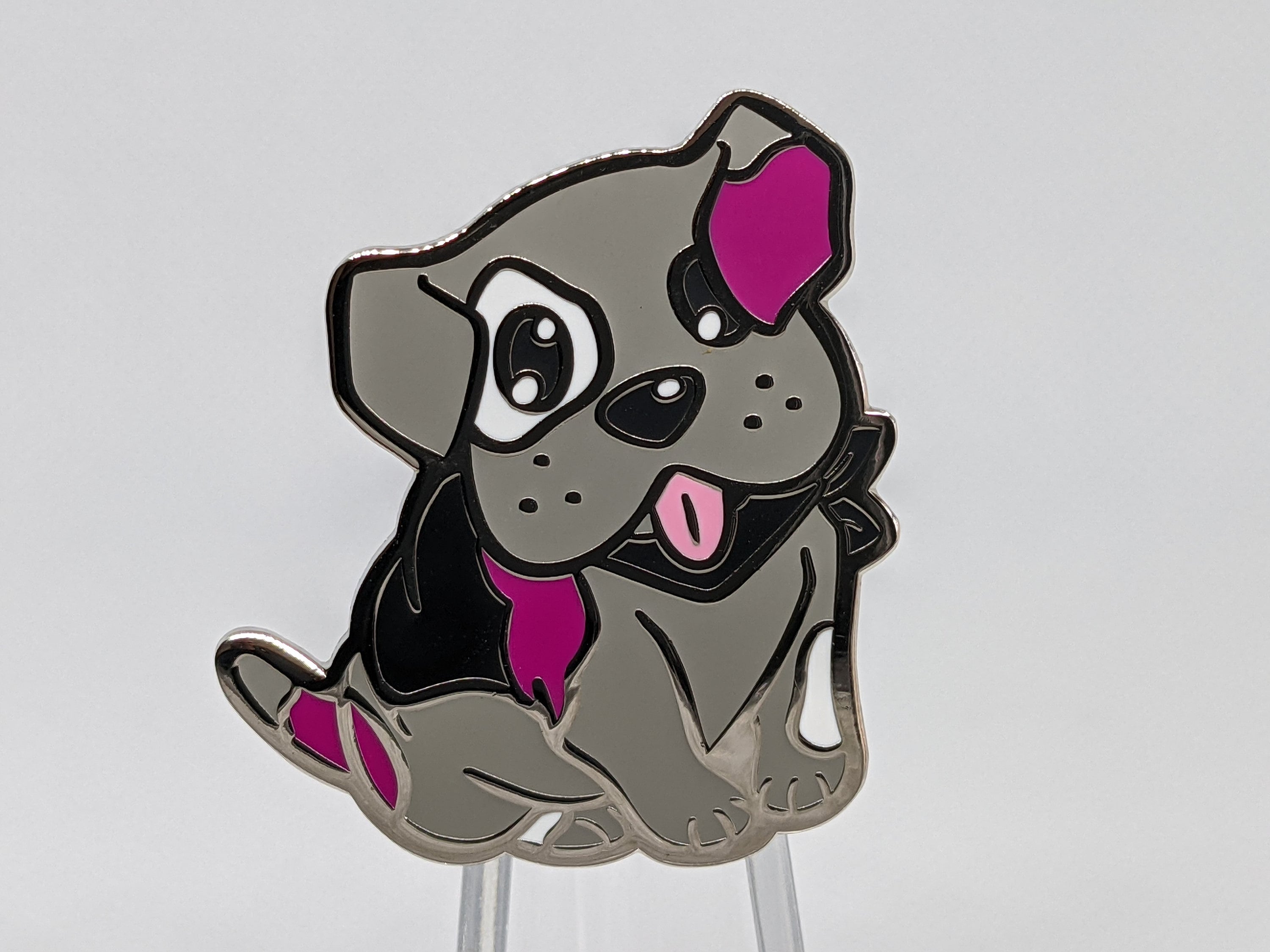 Asexual Pride Pin Puppy Dog Enamel Pin in Subtle Ace Pride | Etsy