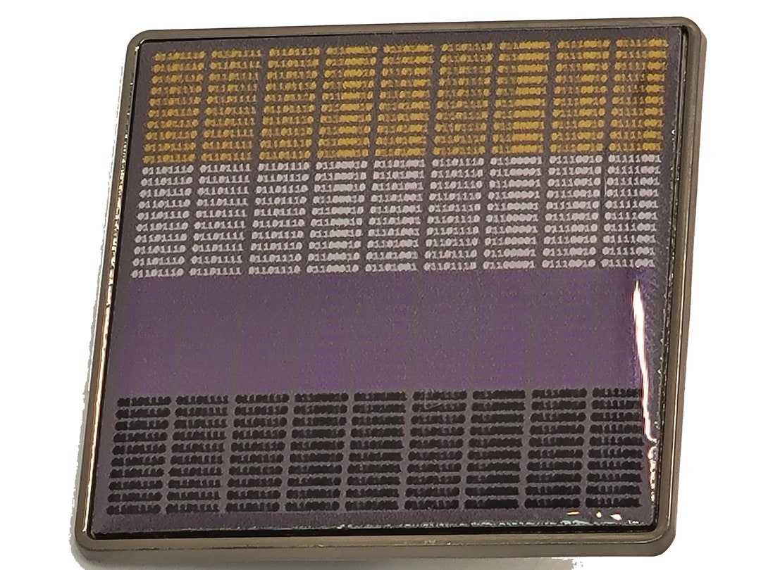 Nonbinary Code Pin LGBTQ Pride in Nonbinary Pride Flag Colors With Text ...