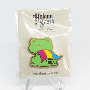Pansexual Pride Frog Pin | Chibi Queer Frog Enamel Pin in Pan Pride Flag Cape | Pride Jewelry ...