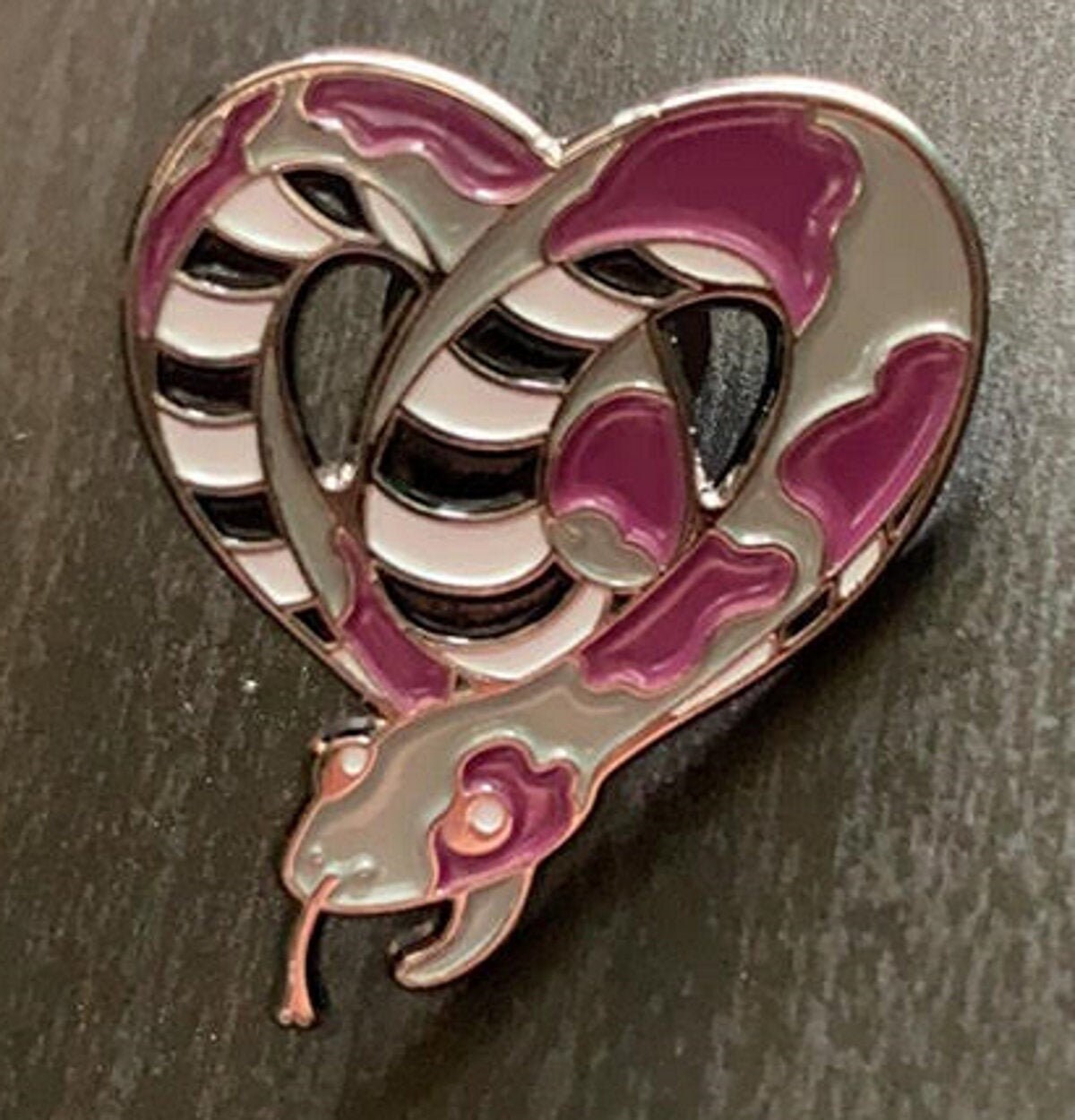 Gray Ace Demi Pride Noodle Enamel Pin in Demisexual Flag - Etsy