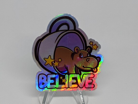 North American House Hippo Canadian Cryptid Holographic Decal - Etsy