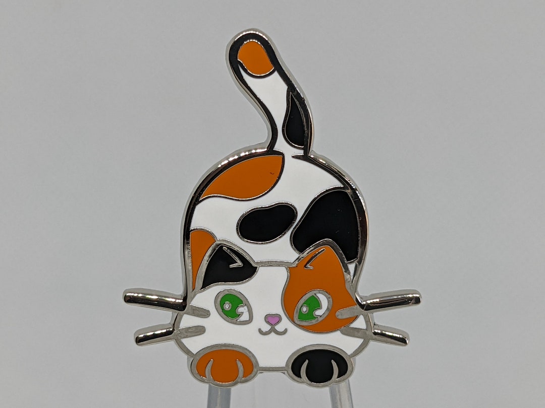 Chibi Calico Cat Enamel Pin | Cat Lover Gift | Cat Pin Accessory | Neko ...