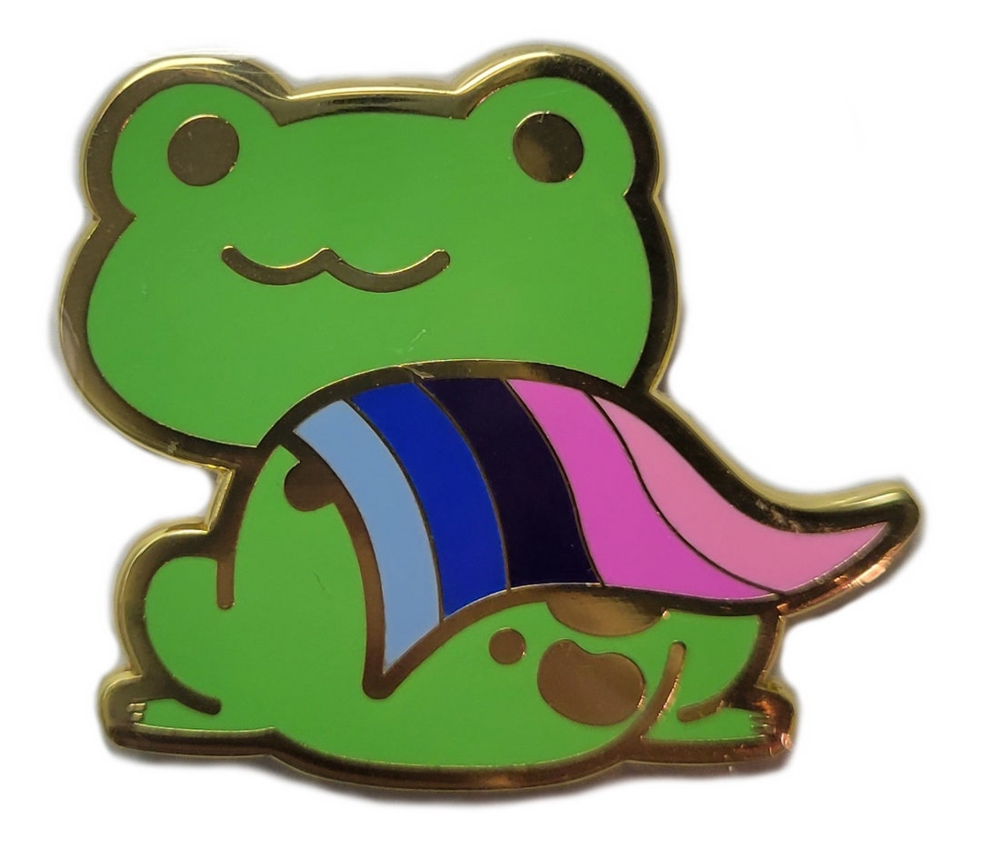 Omnisexual Pride Frog Pin: Chibi LGBTQ Enamel Pin - Etsy